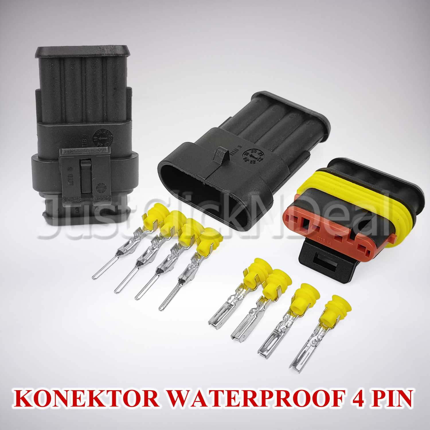 Jual Soket Konektor Otomotif DC Waterproof 4 Pin | Jakmall.com