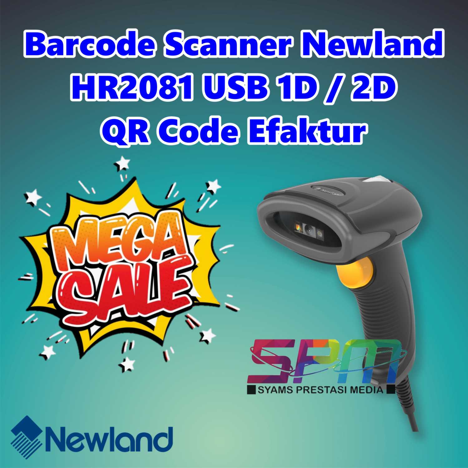 Jual Barcode Scanner Newland HR2081 USB ( 1D & 2D ) QR Code