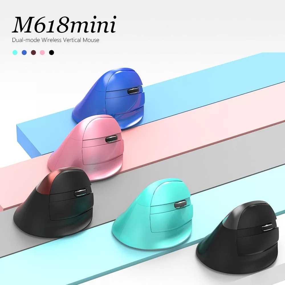 Jual DELUX M618 Mini - Dual Mode Ergonomic Wireless Optical