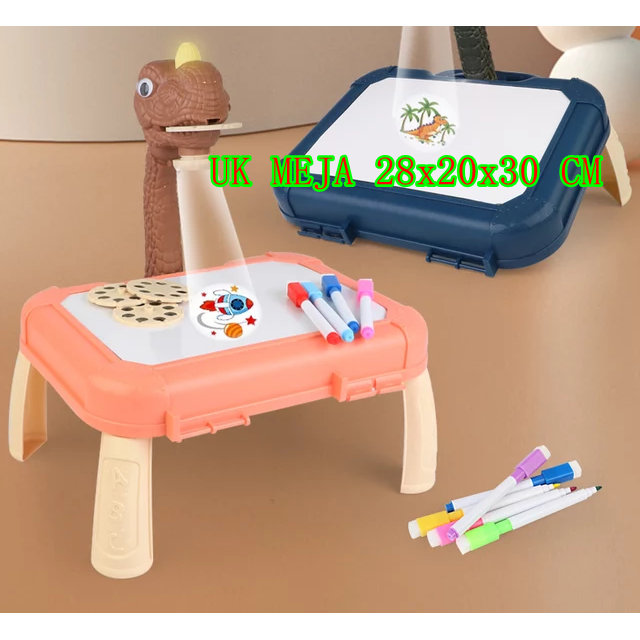 Jual MAINAN MEJA MENGGAMBAR BESAR DINOSAURUS PROJECTION DRAWING