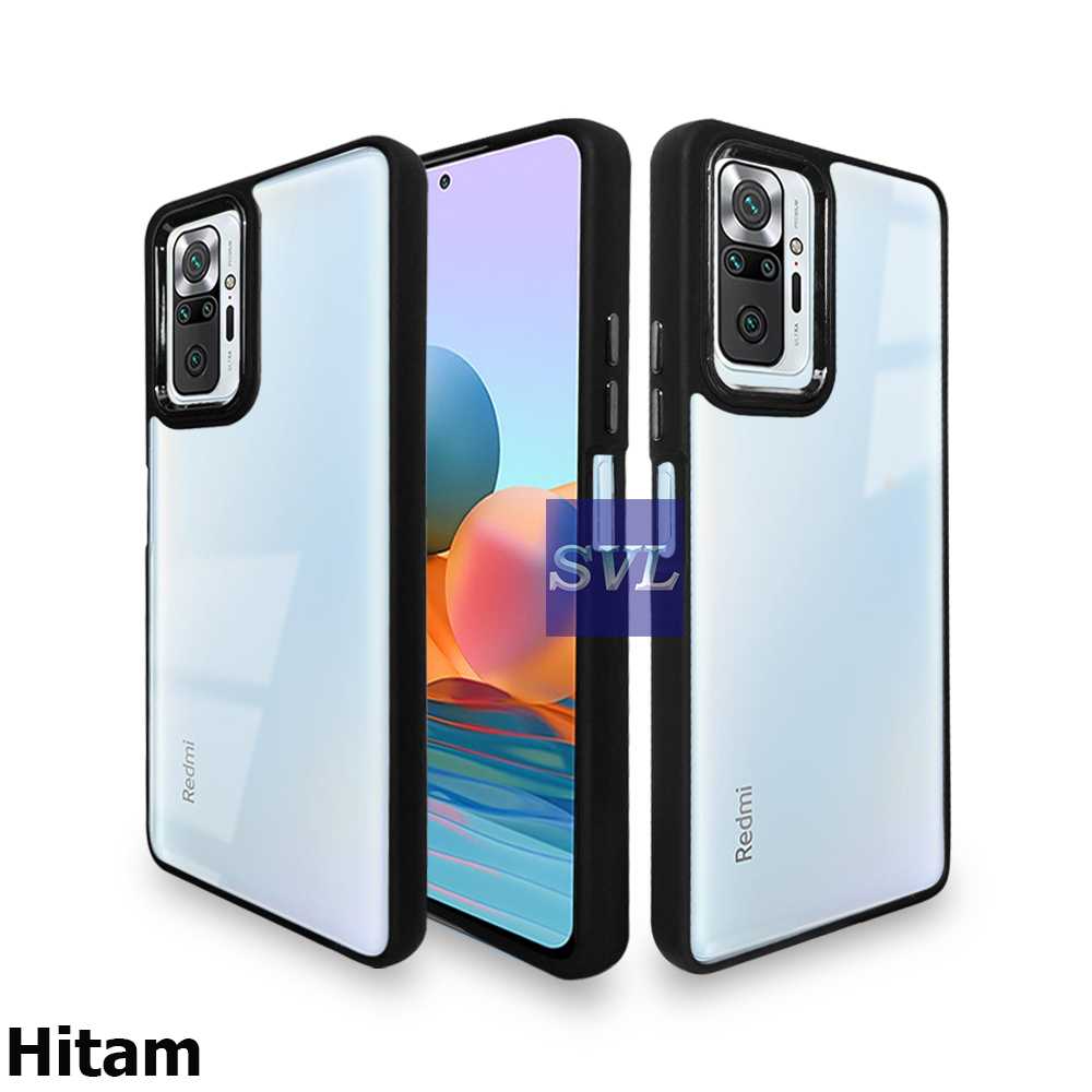 Jual Case Redmi Note 10 Pro Hybrid Chrome Transparant Clear