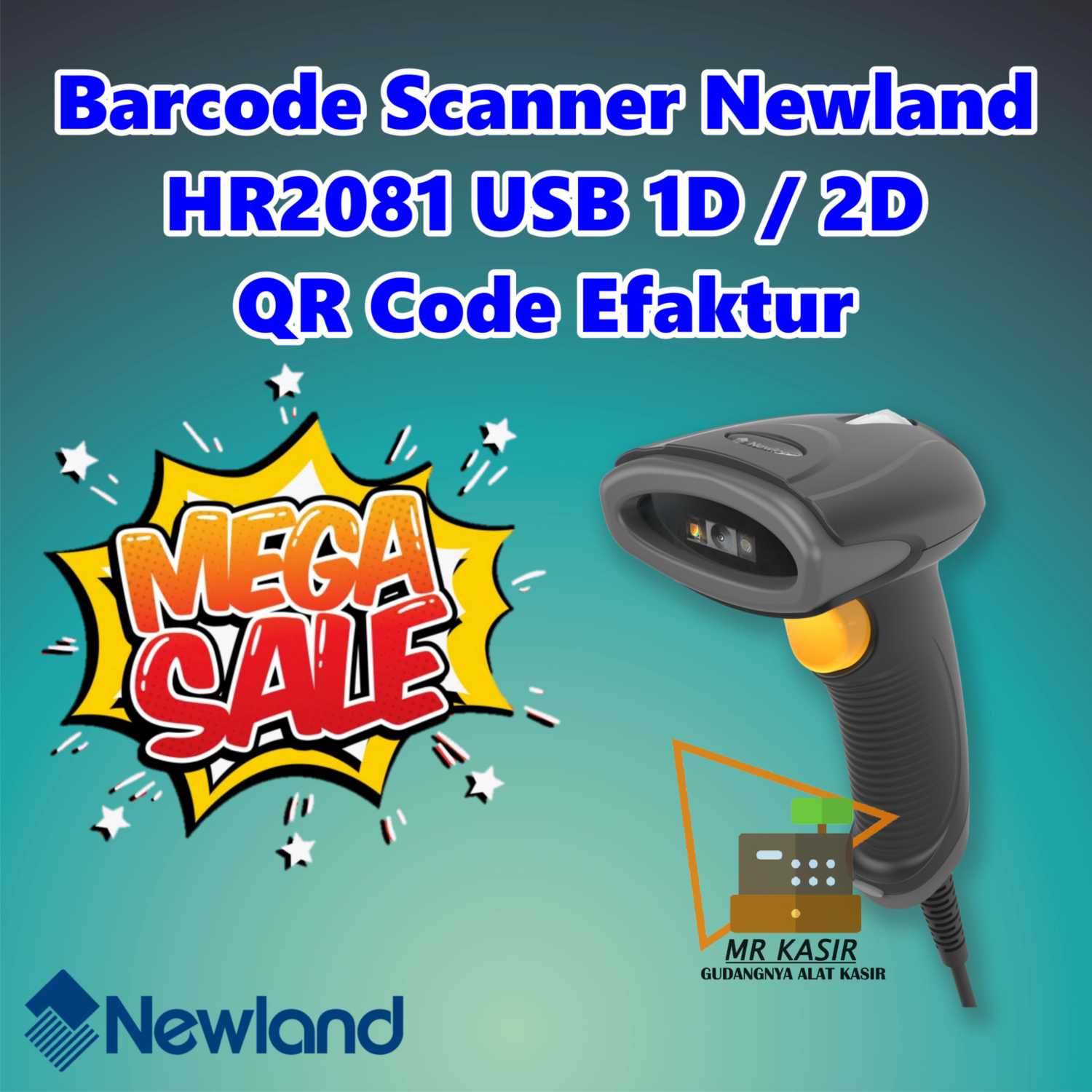 Jual Barcode Scanner Newland HR2081 USB ( 1D & 2D ) QR Code
