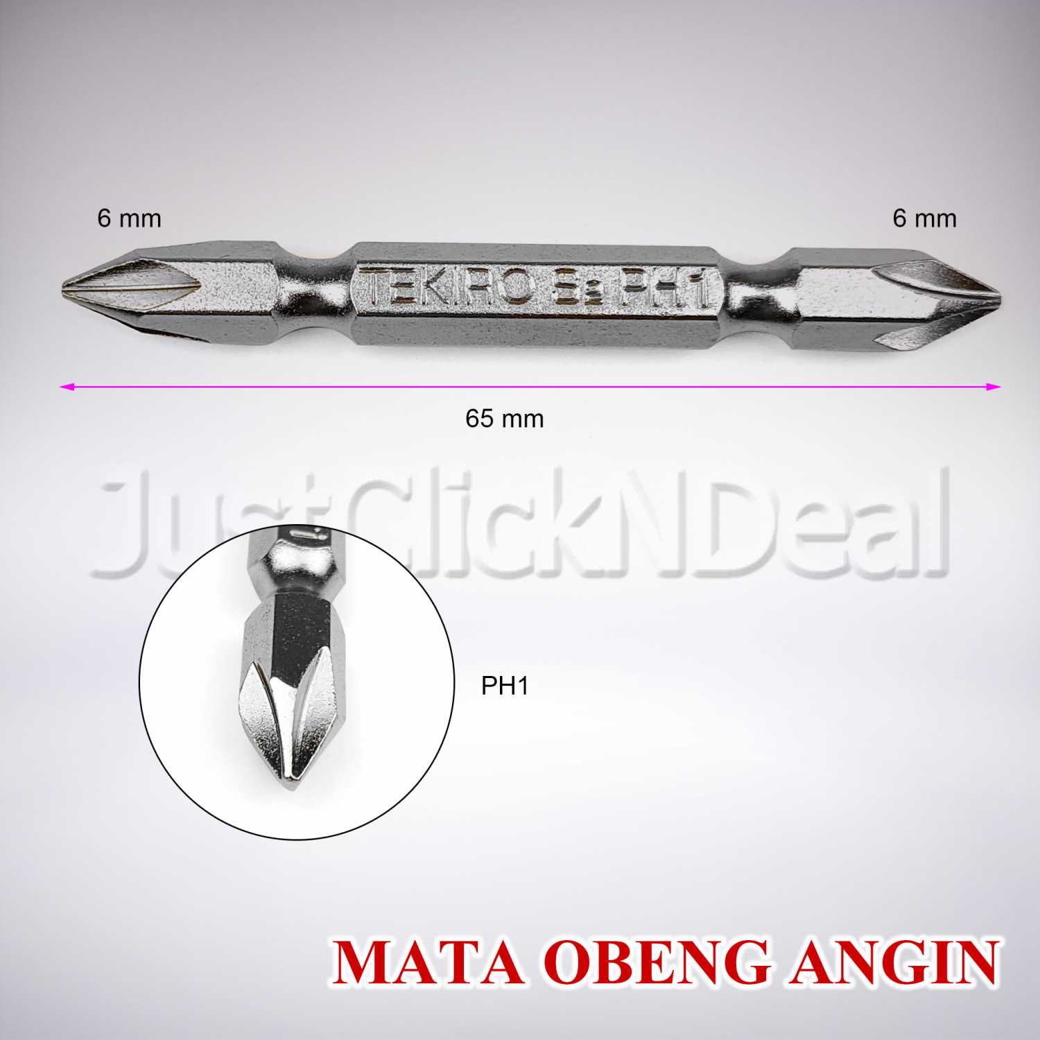 Jual Tekiro Mata Obeng Angin Plus Minus PH1 PH2 Double Ended Bits