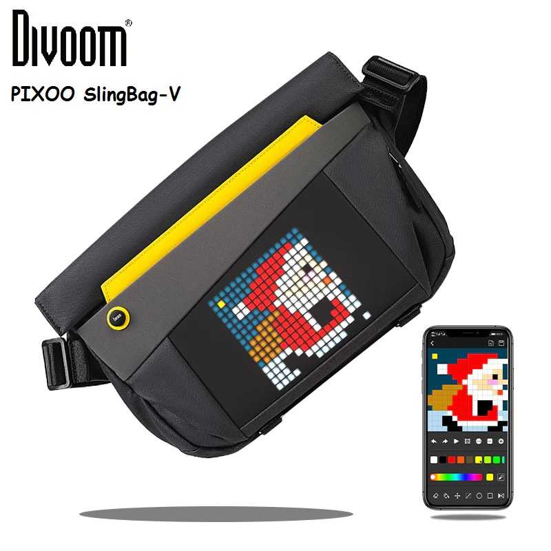 Jual DIVOOM PIXOO SLINGBAG V Customizable Pixel Art LED Display