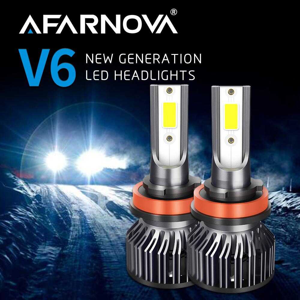 Jual AFARNOVA Lampu Depan Mobil Headlight LED H11 COB Cool White