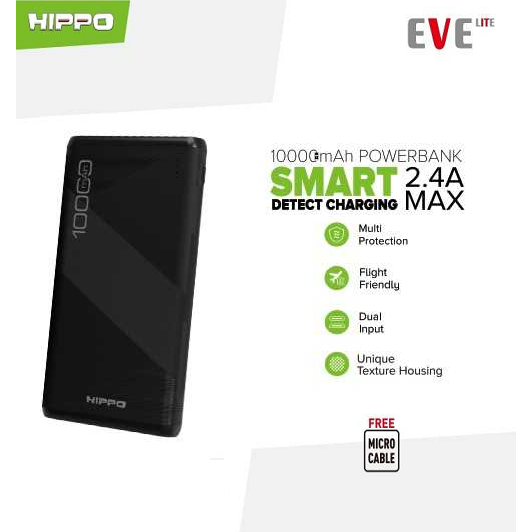 Jual Hippo Eve Lite Powerbank 10000mAh Smart Detect Charging