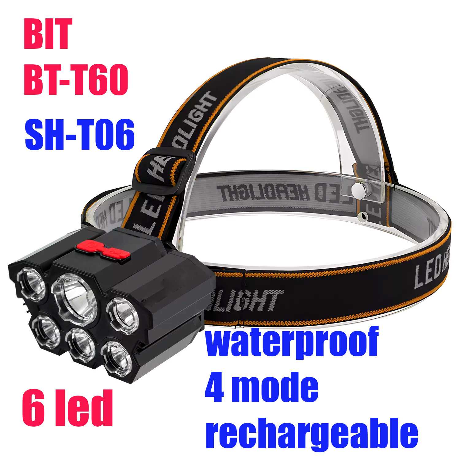 Jual Senter kepala 6 LED SH-T06 BIT BT-T60 Waterproof Headlamp