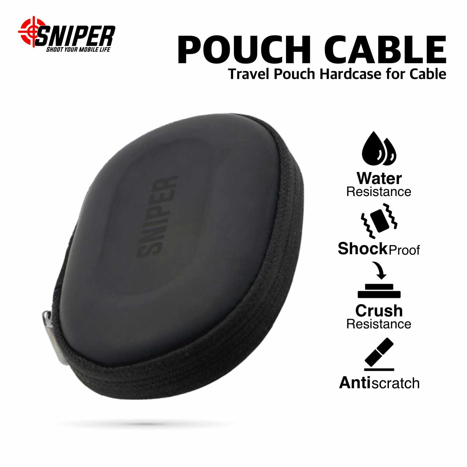 Jual Sniper Mini Travel Pouch Hard Case for Cable | Jakmall.com