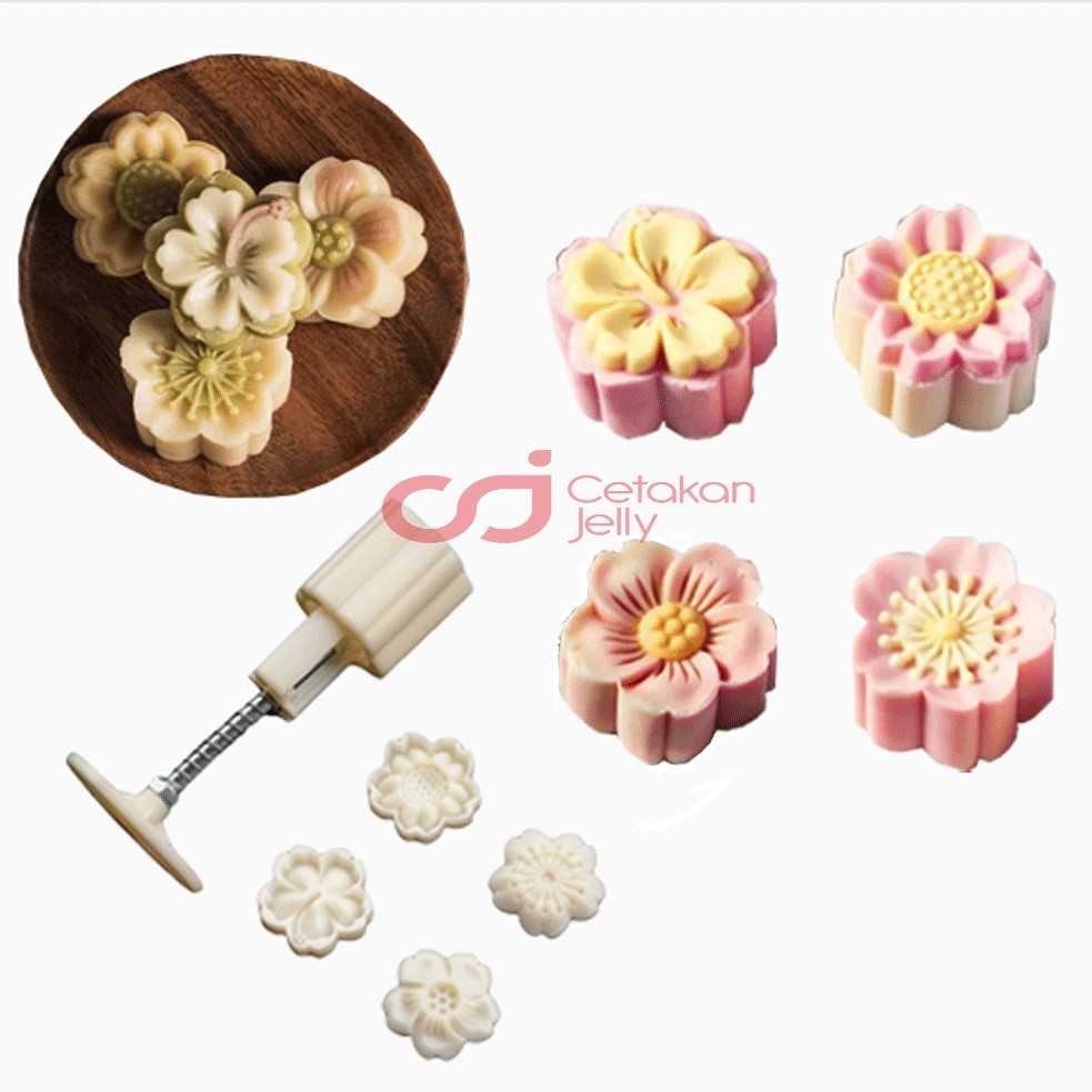 Jual CJ Cetakan Moon Cake Mooncake Kue Bulan Cherry Blossom 4