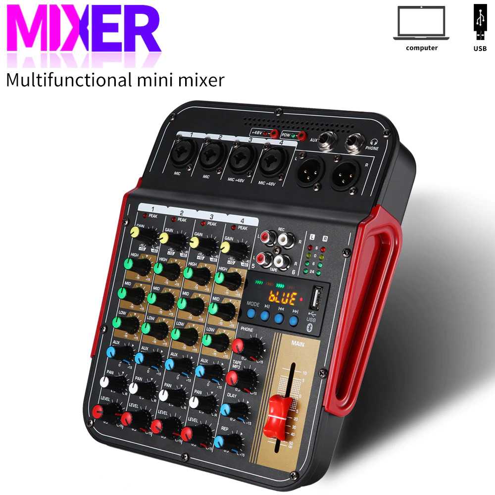 Jual Nsingyue Professional Live Audio Mixer DJ Bluetooth 6
