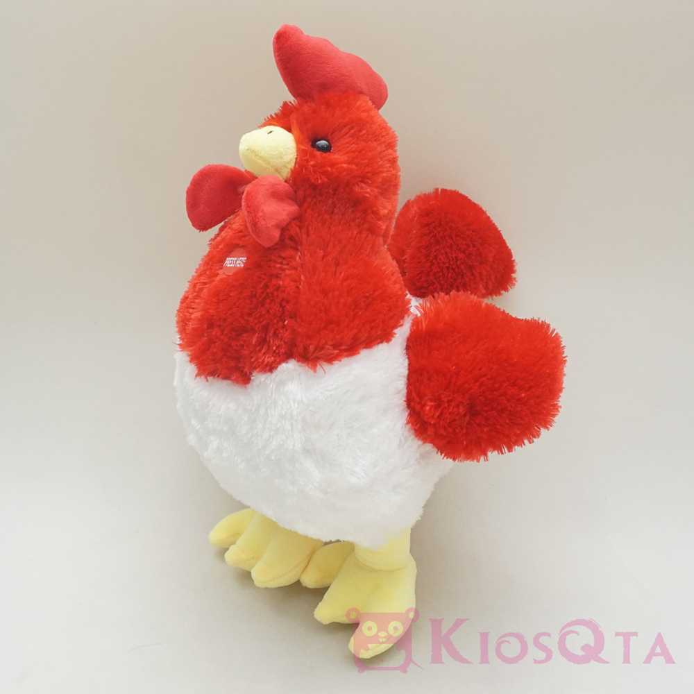Jual boneka ayam chicken lucu merah putih large bisa bersuara