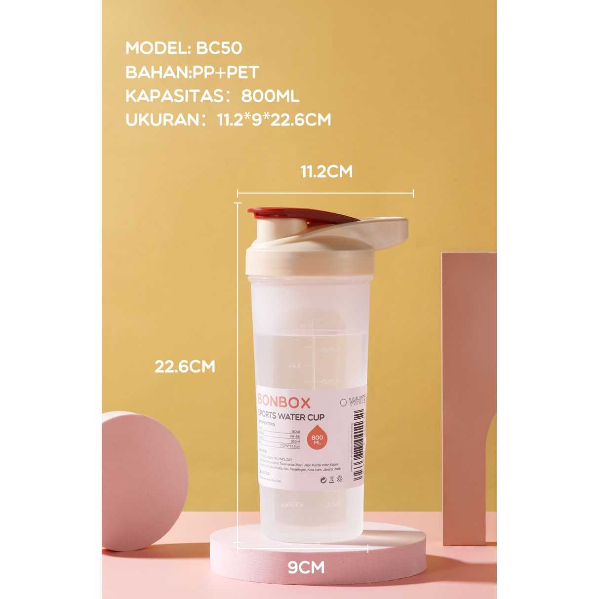 Jual Bonbox Botol Minum Plastik Food Grade 800ml BONBOX Tumbler