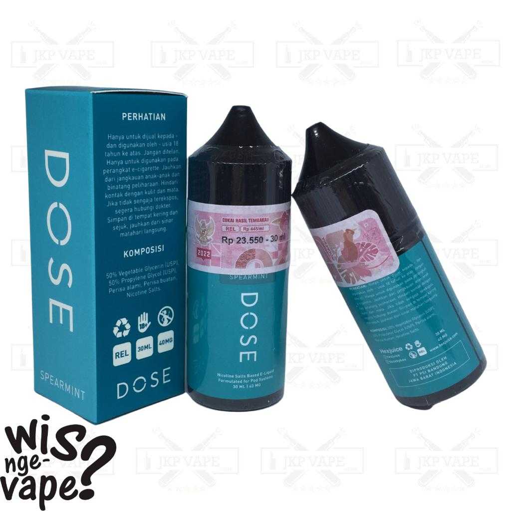 Jual Dose Spearmint 30ml - Salt Nic Liquid Vape By HexJuice