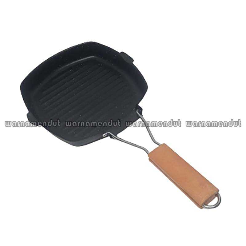 Jual Wajan panggang grill frying pan besi tuang 20x20cm WMO