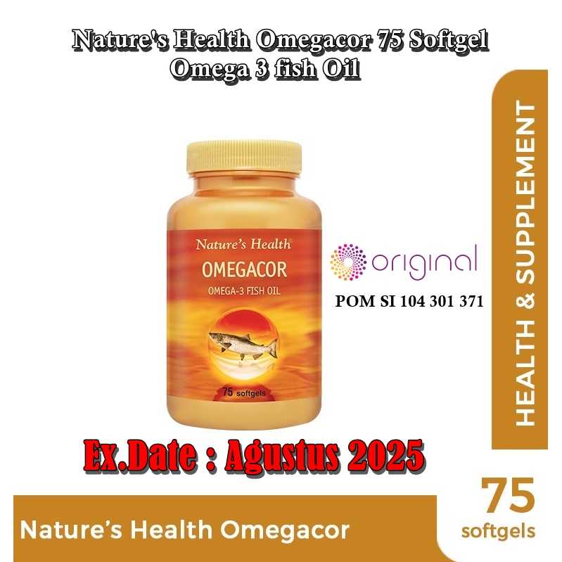Jual Nature's Health Omegacor 75 Softgel Omega 3 fish Oil