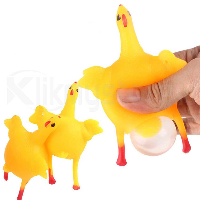 Jual Gantungan Kunci Mainan Ayam Bertelur Telor Laying Egg