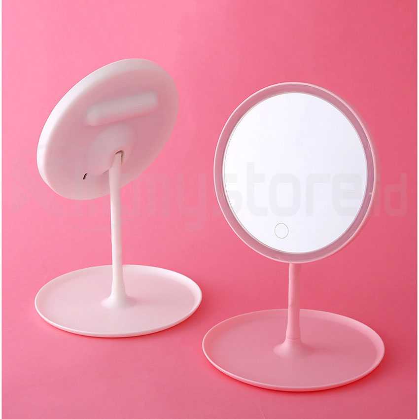 Jual Cermin LED Bulat Meja Lampu Make Up Touch Mirror Light Kaca