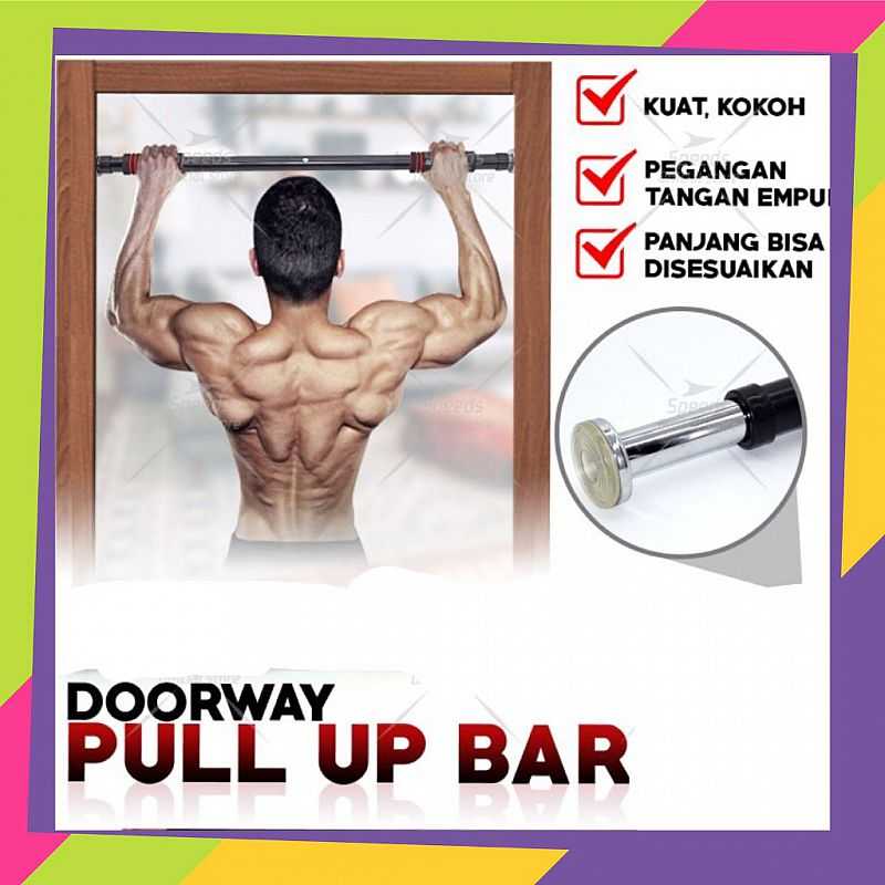 Jual Pull Up Bar Otot Alat Olahraga Fitness Indoor Iron Gym Door