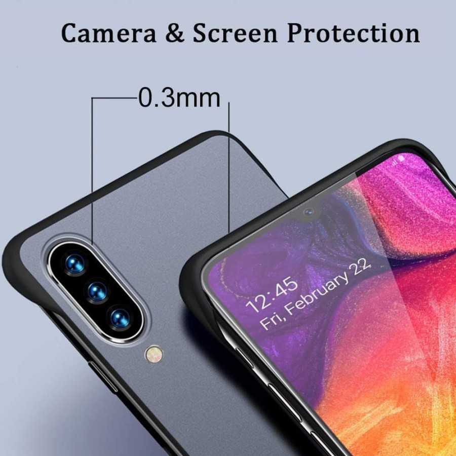 Jual Casing Samsung A50s Frameless Transparant Stand Ring