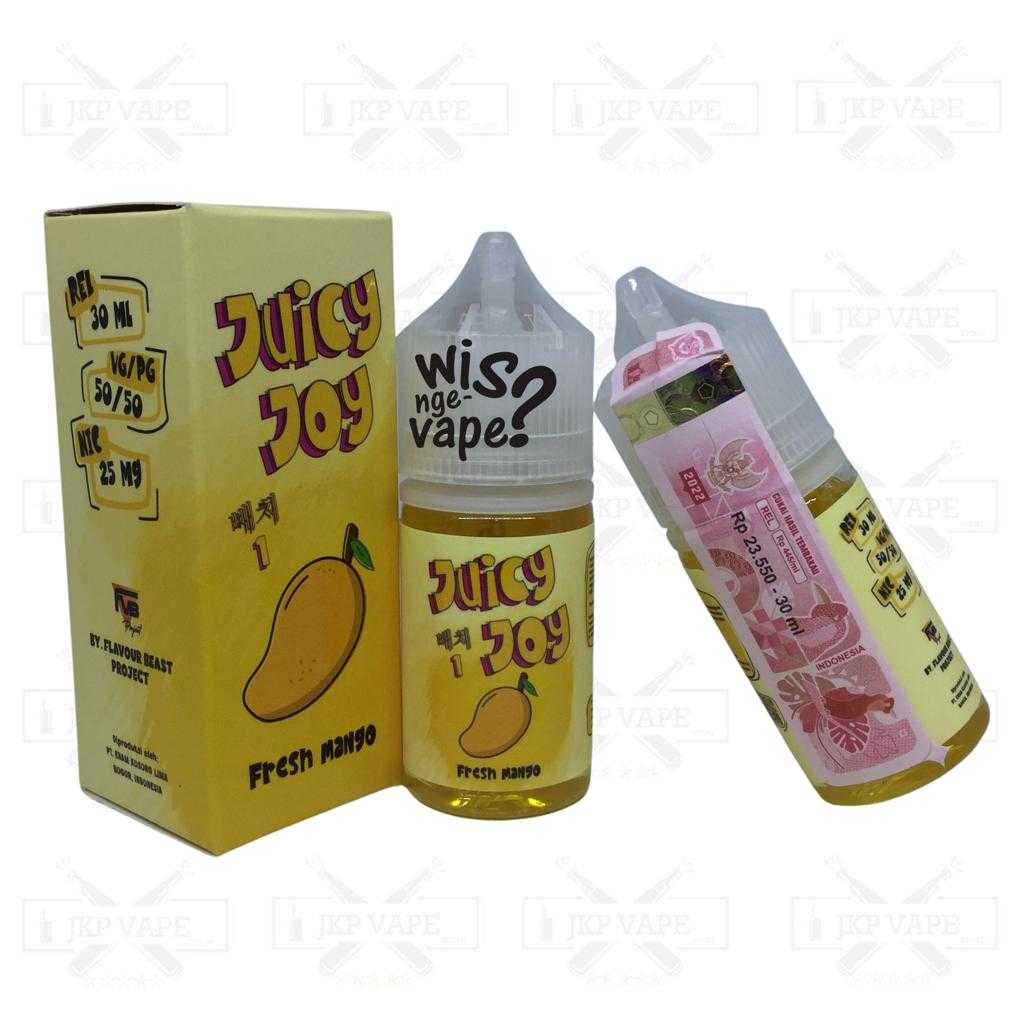 Jual Juicy Joy Fresh Mango 30ml - Salt Nic Liquid Vape By