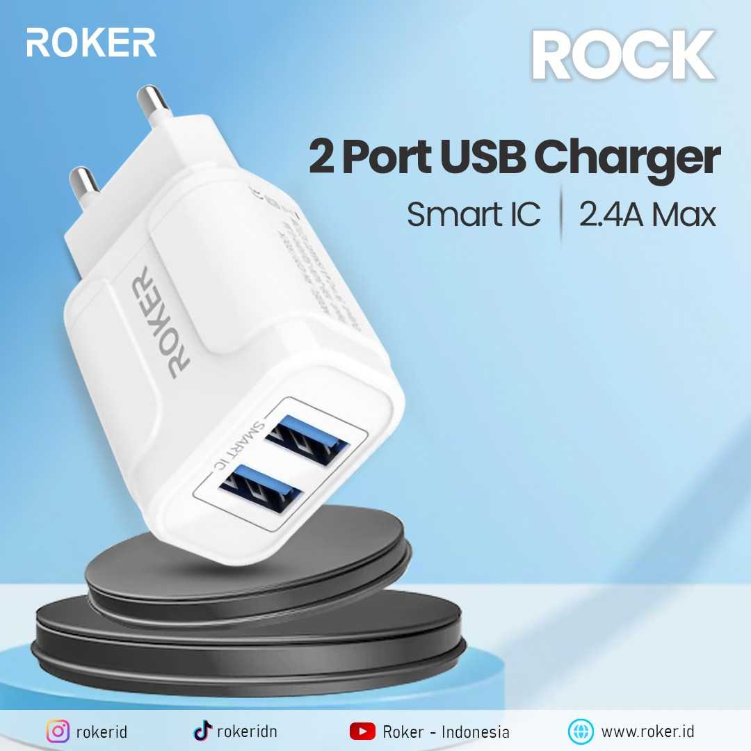Jual Charger Roker Rock 2USB 2.4A (NON PACKING) | Jakmall.com