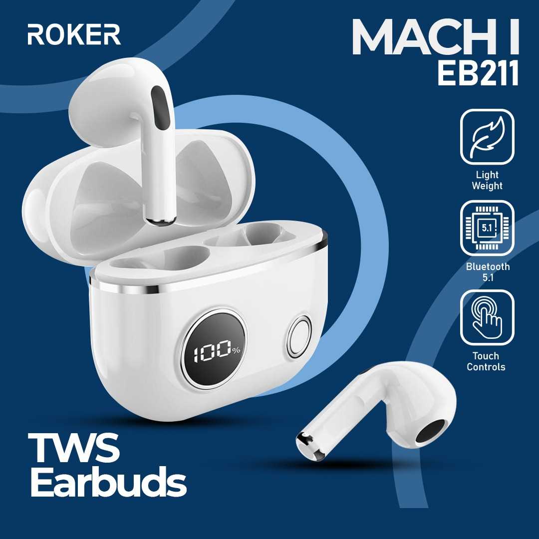 Jual ROKER MACH I EB211 True Wireless Earphone TWS GATT | Jakmall.com