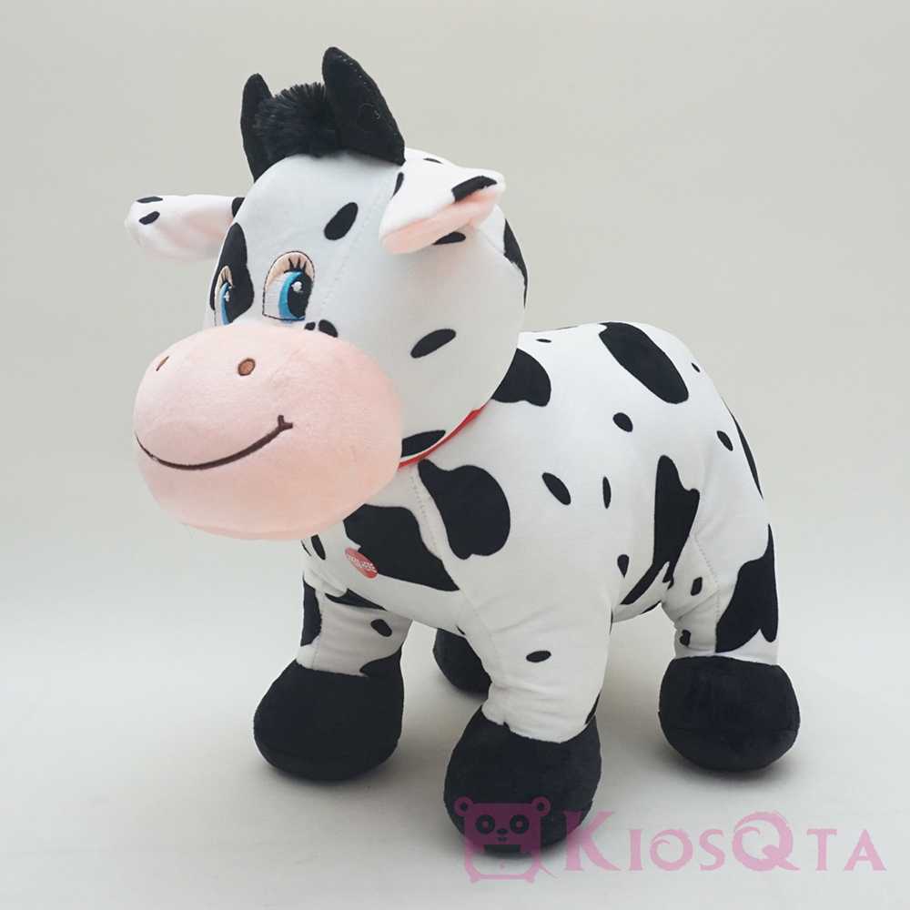 Jual boneka sapi lonceng cute cow hitam putih large bisa | Jakmall.com