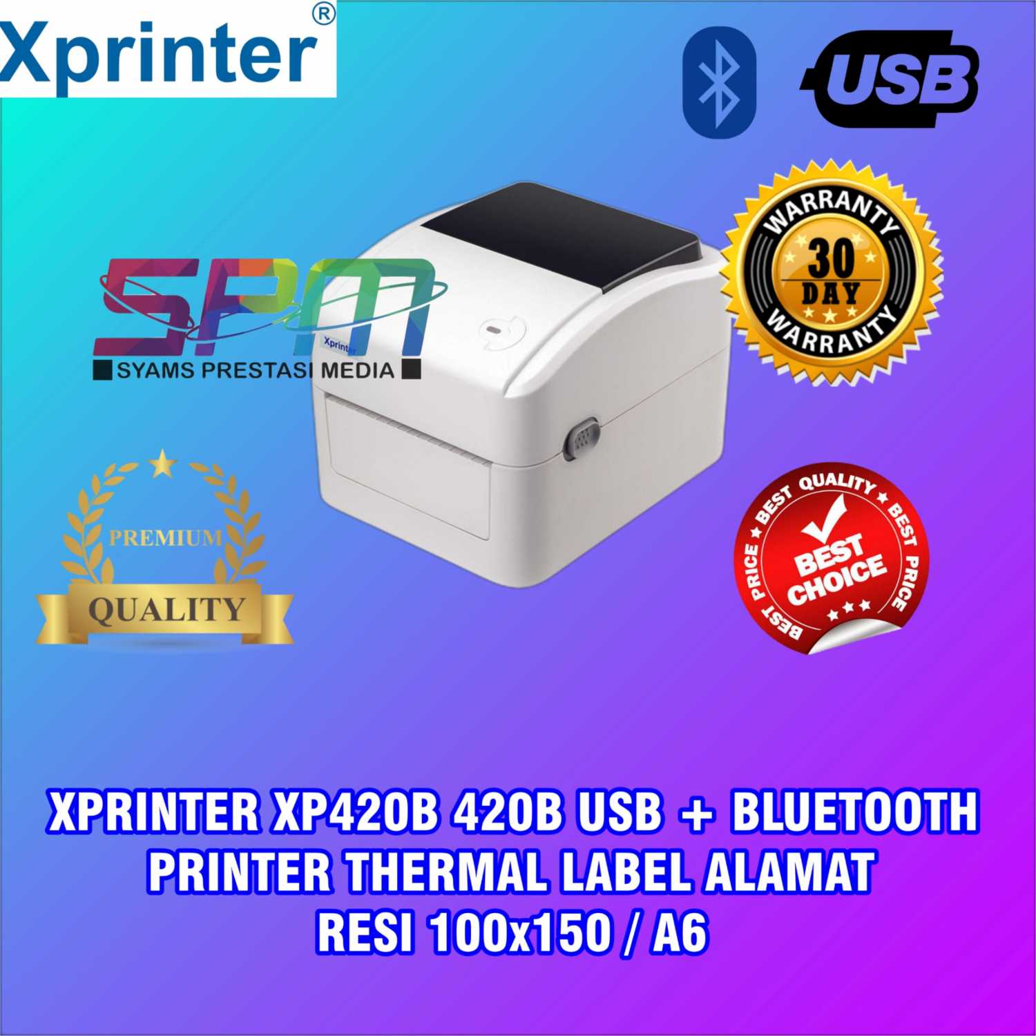 Jual XPRINTER XP-420B XP420B 420B USB + BLUETOOTH PRINTER