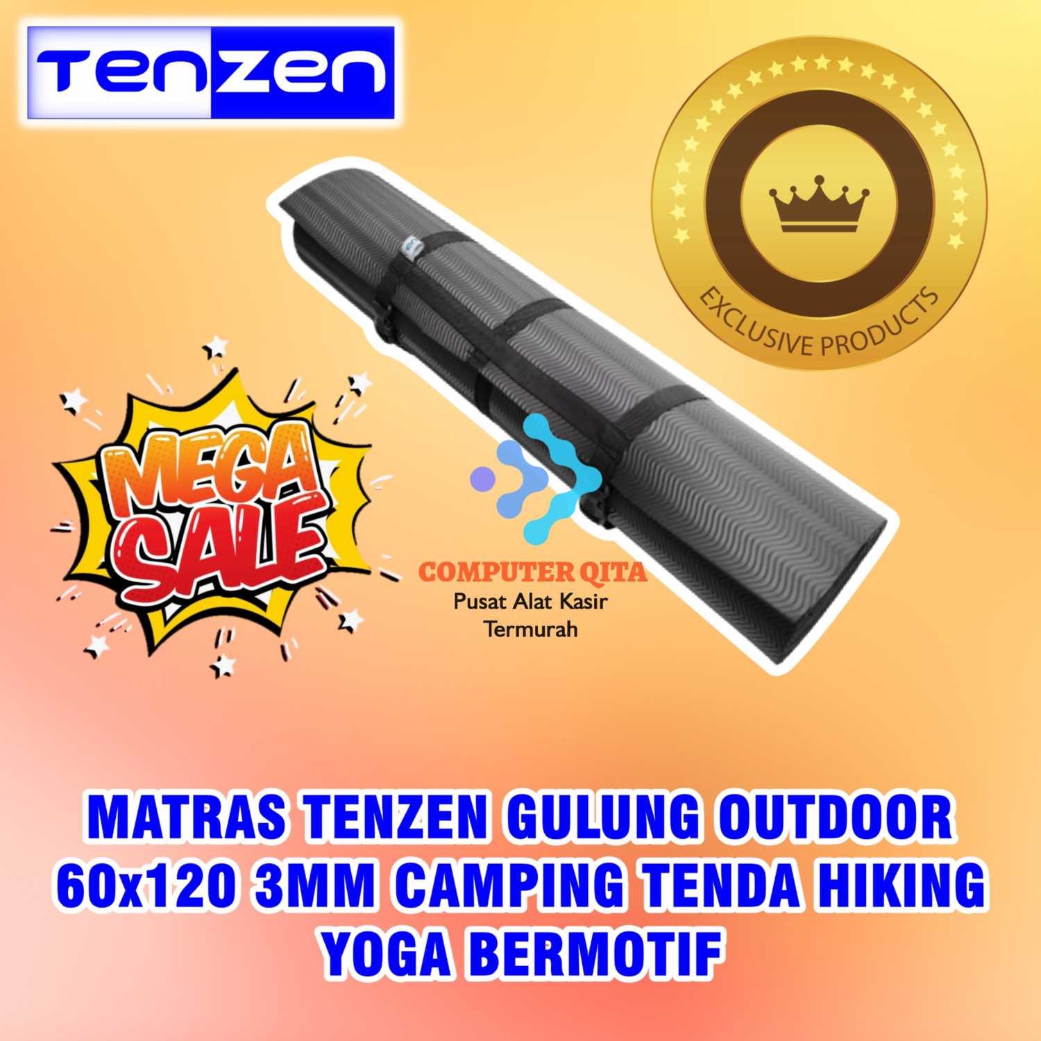 Jual MATRAS TENZEN GULUNG OUTDOOR 60x120 3MM CAMPING TENDA