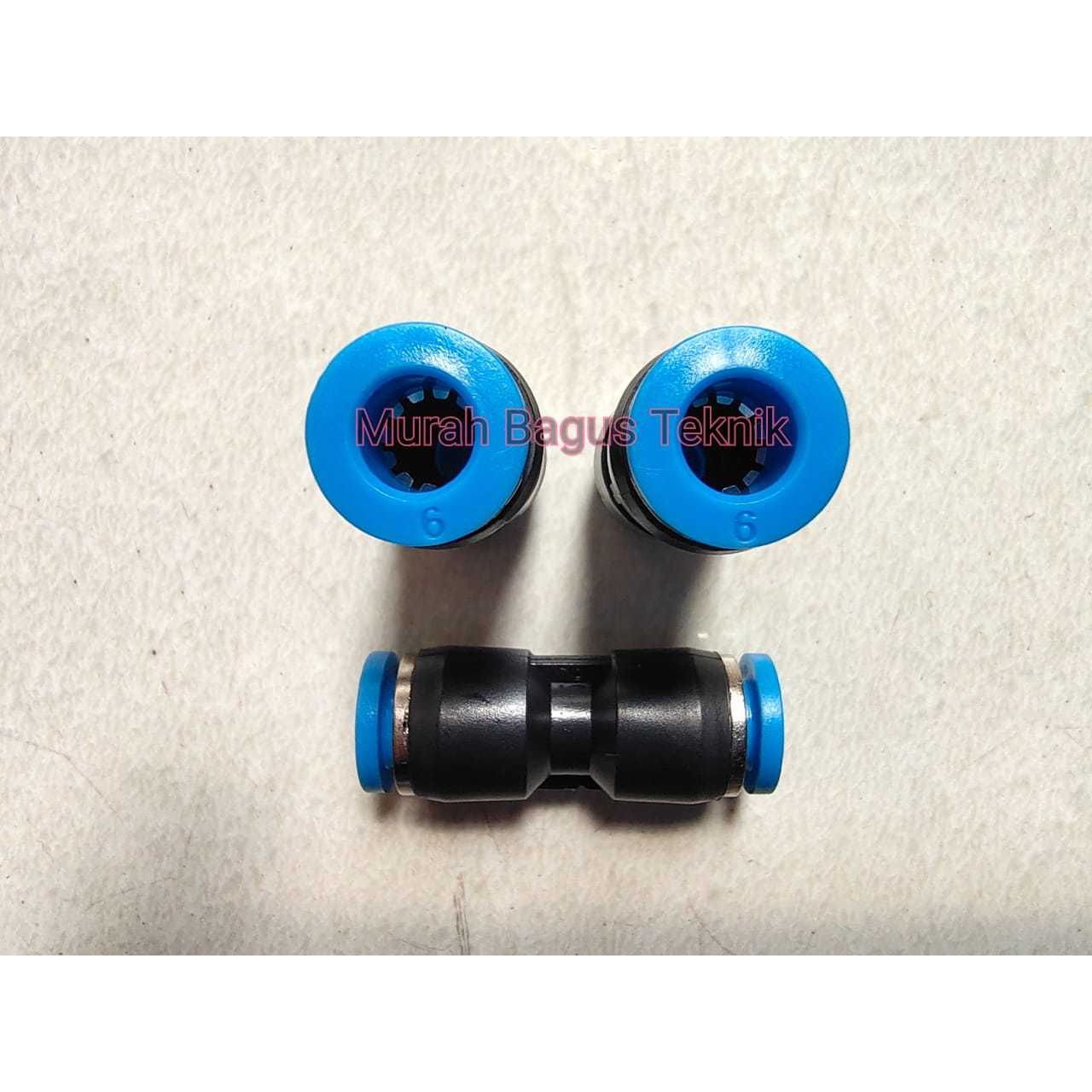 Jual Fitting Angin PU 6mm Fitting Pneumatic 6mm Air Socket Angin