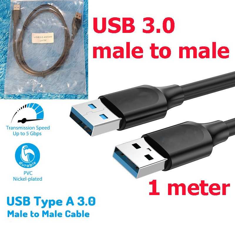 Jual Kabel Usb 3.0 1meter Male To Male Extension Perpanjangan USB