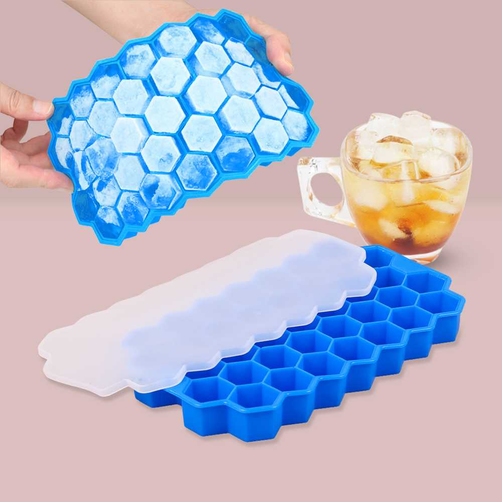 Jual Silikolove Cetakan Es Batu Silikon Heksagon 37 Grid Ice