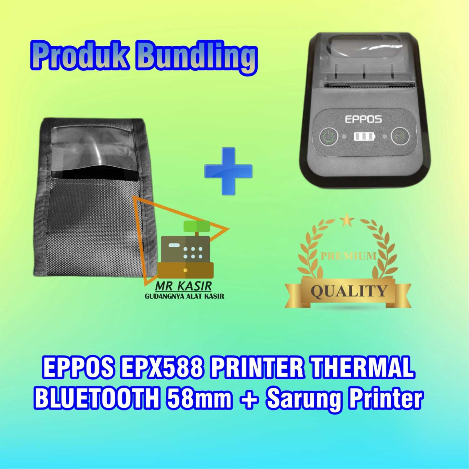 Jual EPPOS EPX588 PRINTER THERMAL BLUETOOTH 58mm + Sarung Printer