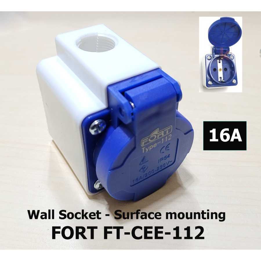 Jual WALL SOCKET FORT FT-CEE-112 2P 16A SURFACE MOUNTING stop