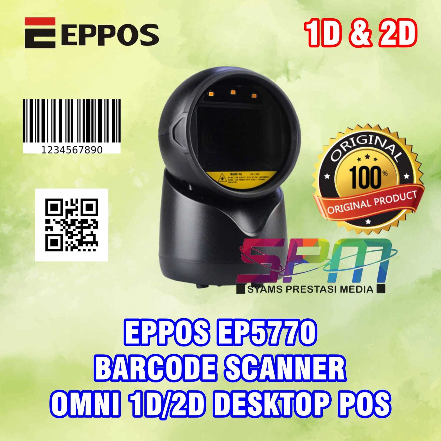 Jual EPPOS EP5770 BARCODE SCANNER OMNI 1D/2D DESKTOP POS | Jakmall.com