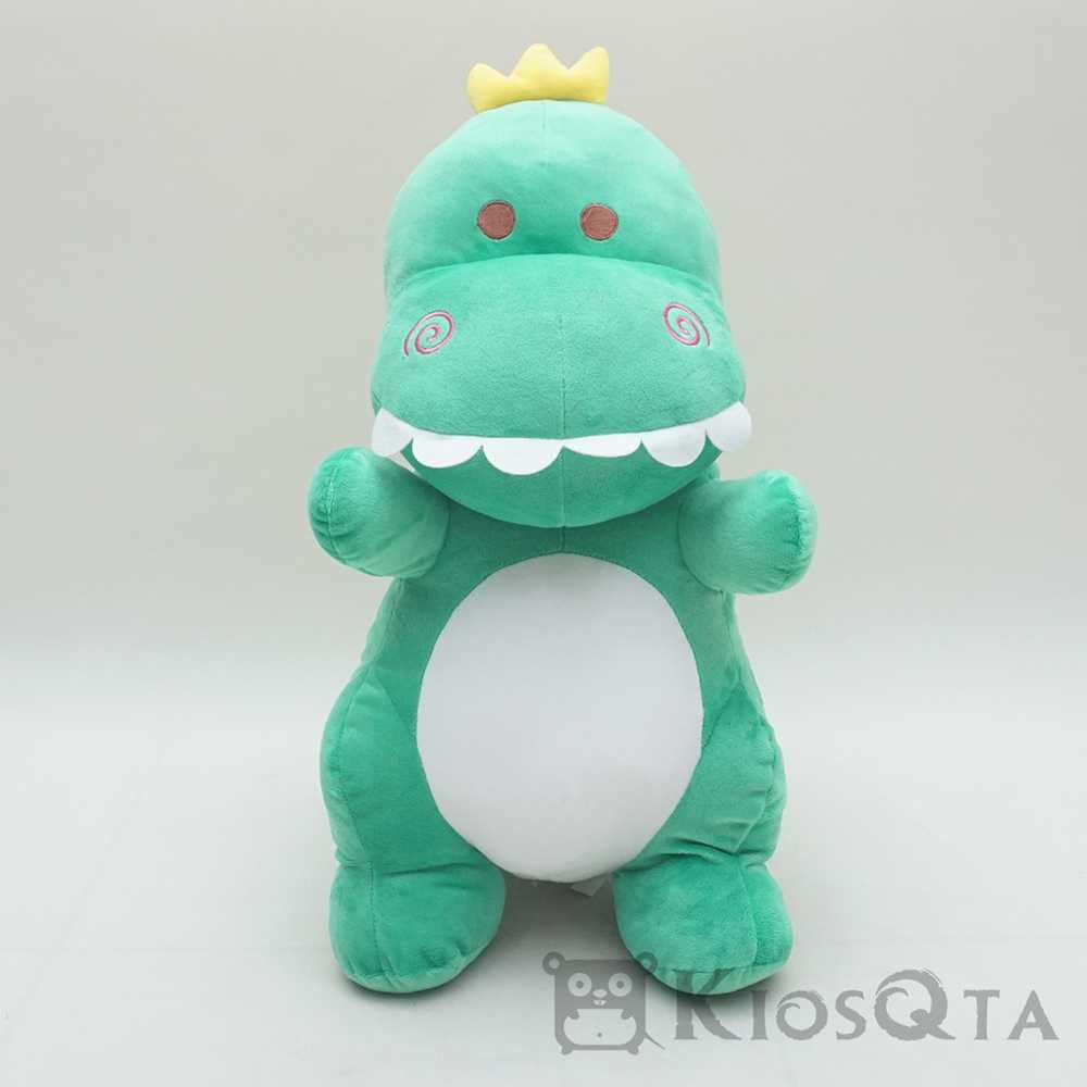 Jual boneka dinosaurus dino hijau duduk large bahan soft AGT