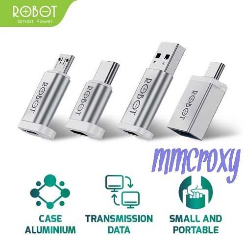 Jual Robot RT-OTG02 USB Type-C to Micro USB Small & Portable OTG