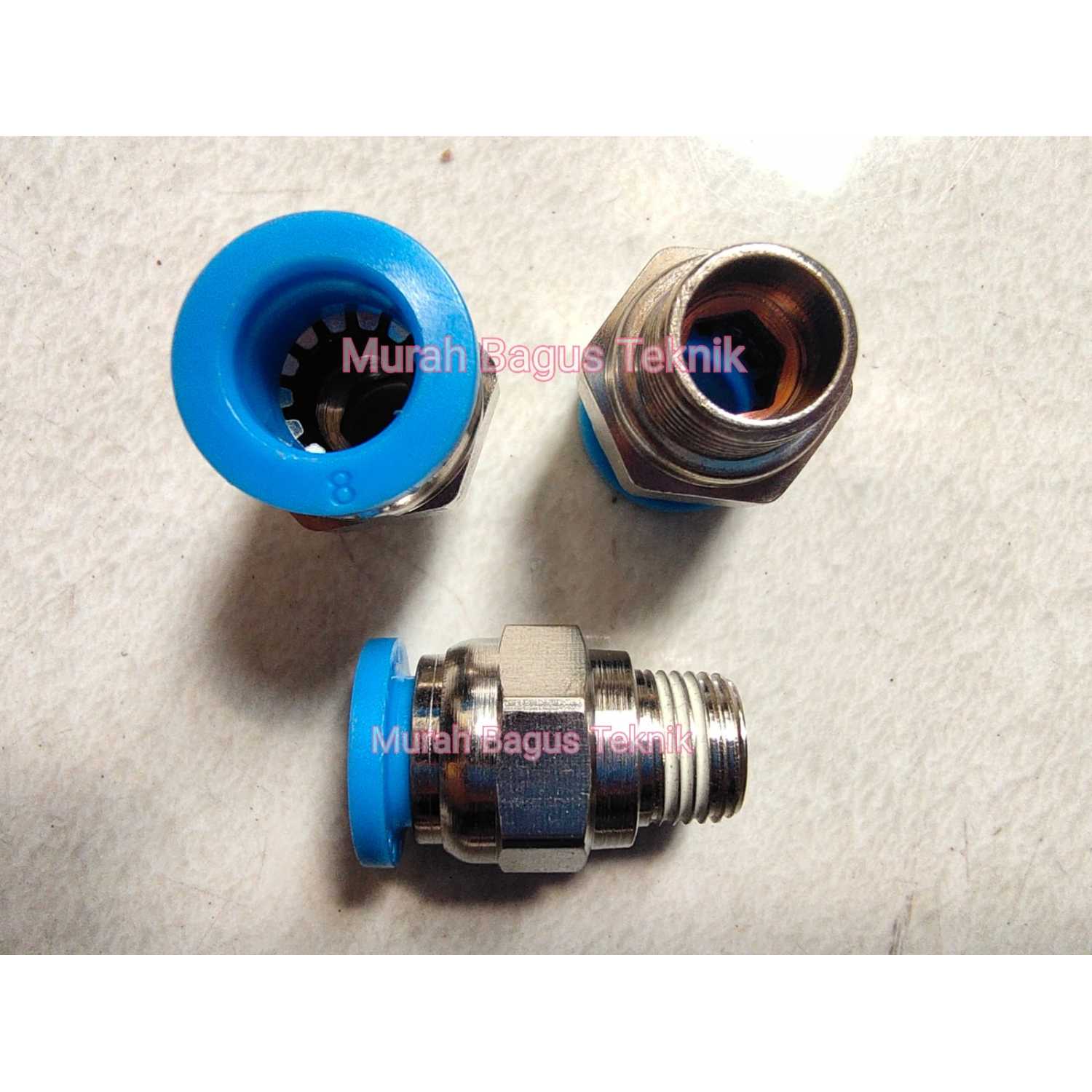 Jual Fitting Angin PCM 8-1 Drat Luar Fitting Pneumatic 8-1/8"