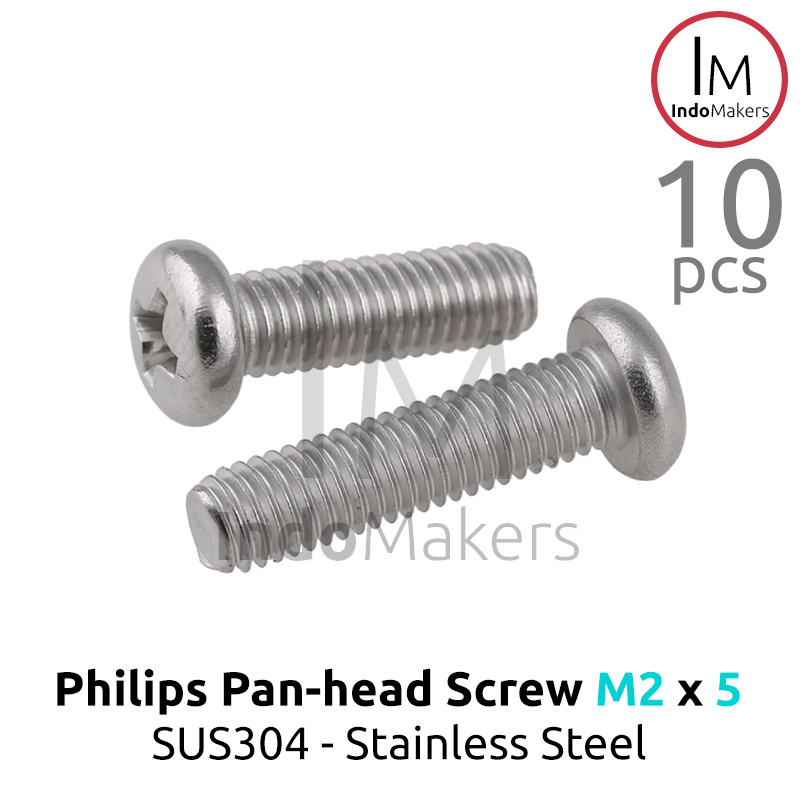 Jual DIN7985 Philips Panhead Screw / Baut Plus Stainless Steel