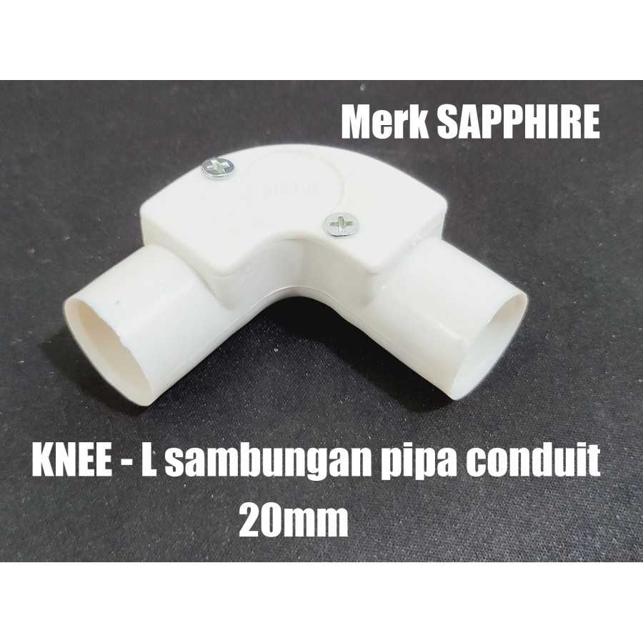 Jual Knee Conduit 20mm SAPPHIRE / Elbow /Keni Listrik / L