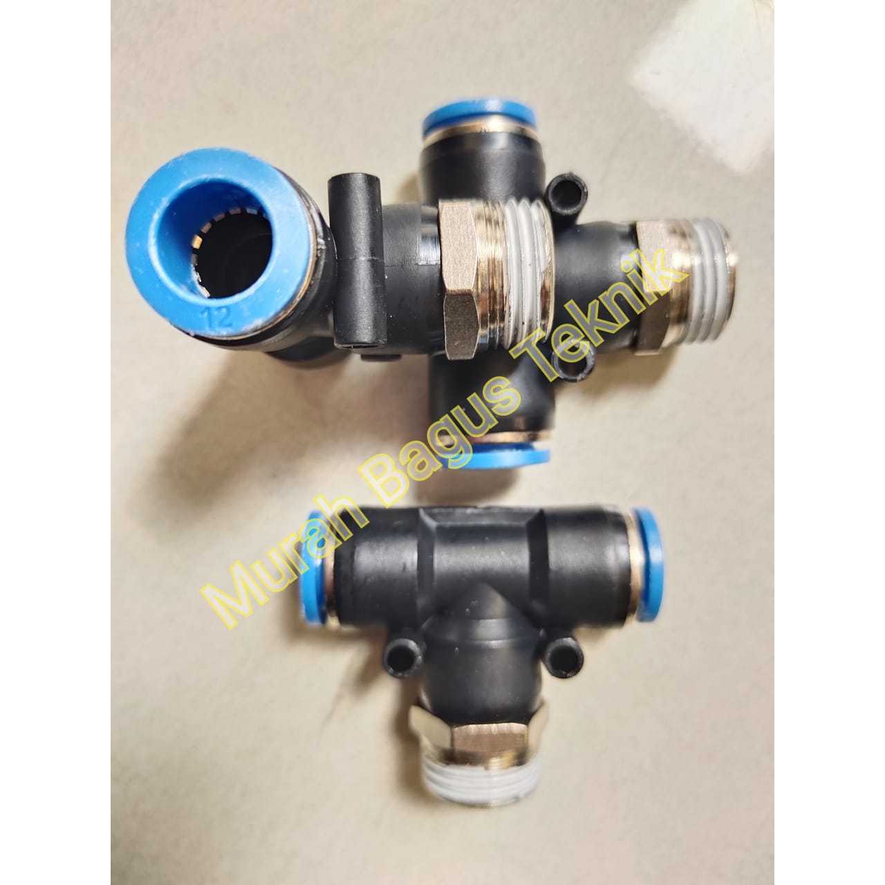 Jual Fitting Angin PB 12-4 Fitting Pneumatic PB 12-1/2" Male Tee