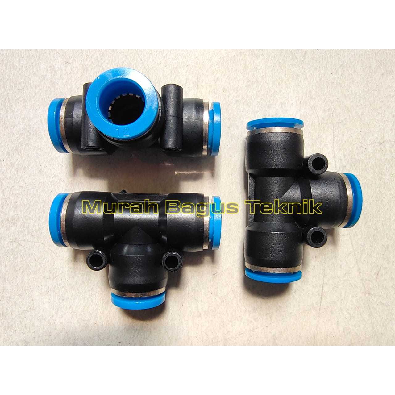 Jual Fitting Angin PE12 Fitting Pneumatic PE12 TEE REDUCING