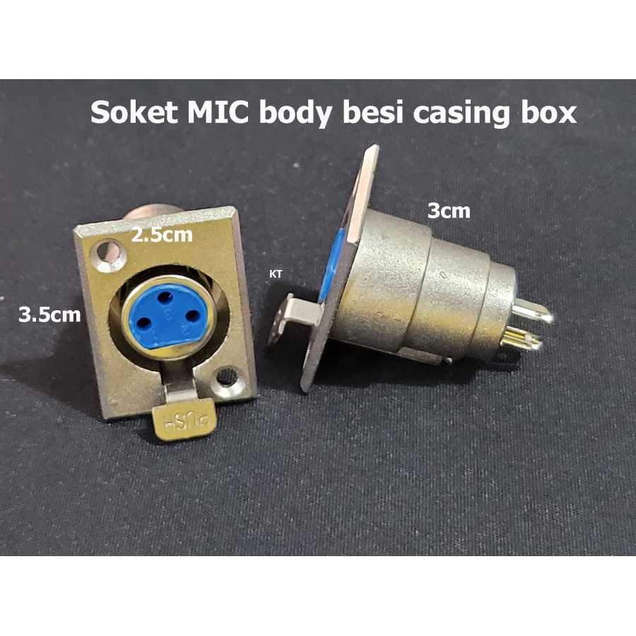 Jual Soket MIC female body chassis box canon jack konektor