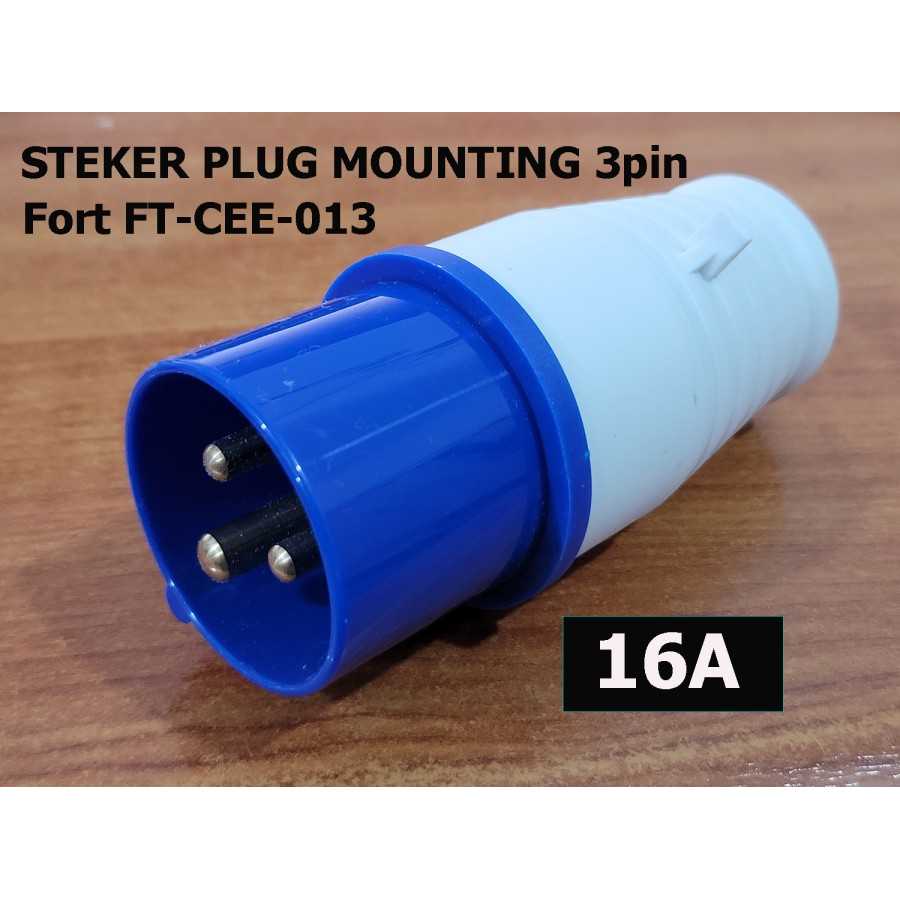 Jual STEKER PLUG MOUNTING Fort FT-CEE-013 3PIN 16A O13 IP44