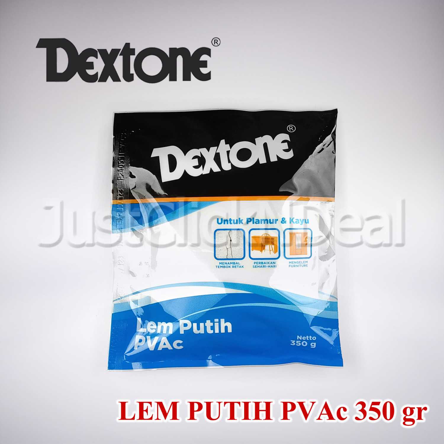 Jual Dextone Lem Putih PVAc 350 gram Plamur Kayu | Jakmall.com
