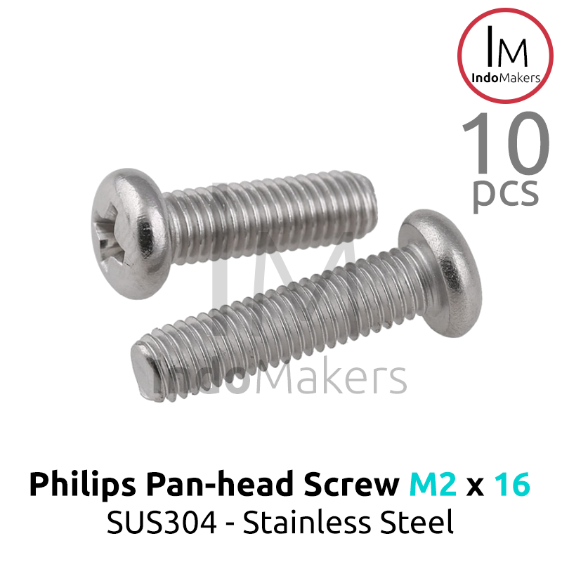 Jual DIN7985 Philips Panhead Screw / Baut Plus Stainless Steel