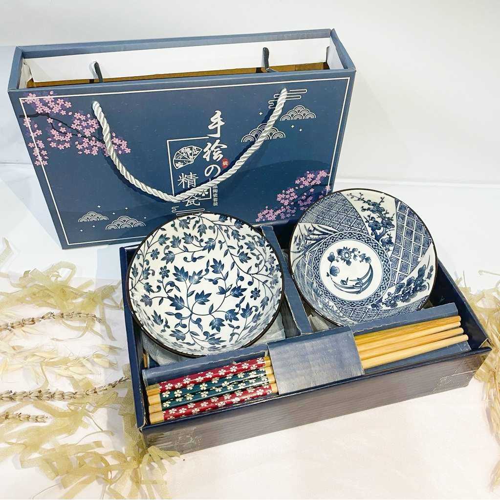 Jual RUMAUMA OKINA Hampers Bowl Chopstick Kado Mangkuk Keramik
