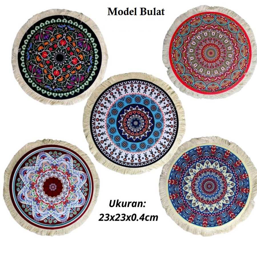 Jual Mousepad Permadani Karpet Model Bulat Versi Bohemia Persia
