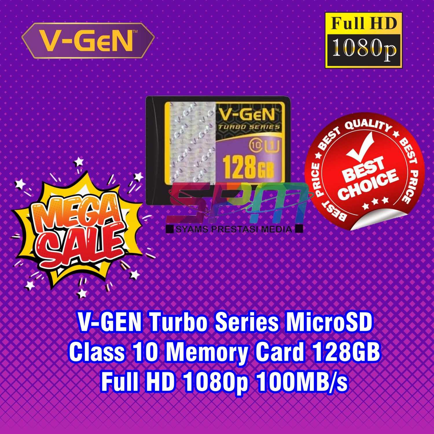 Jual V-GEN Turbo Series MicroSD Class 10 Memory Card 128GB Full