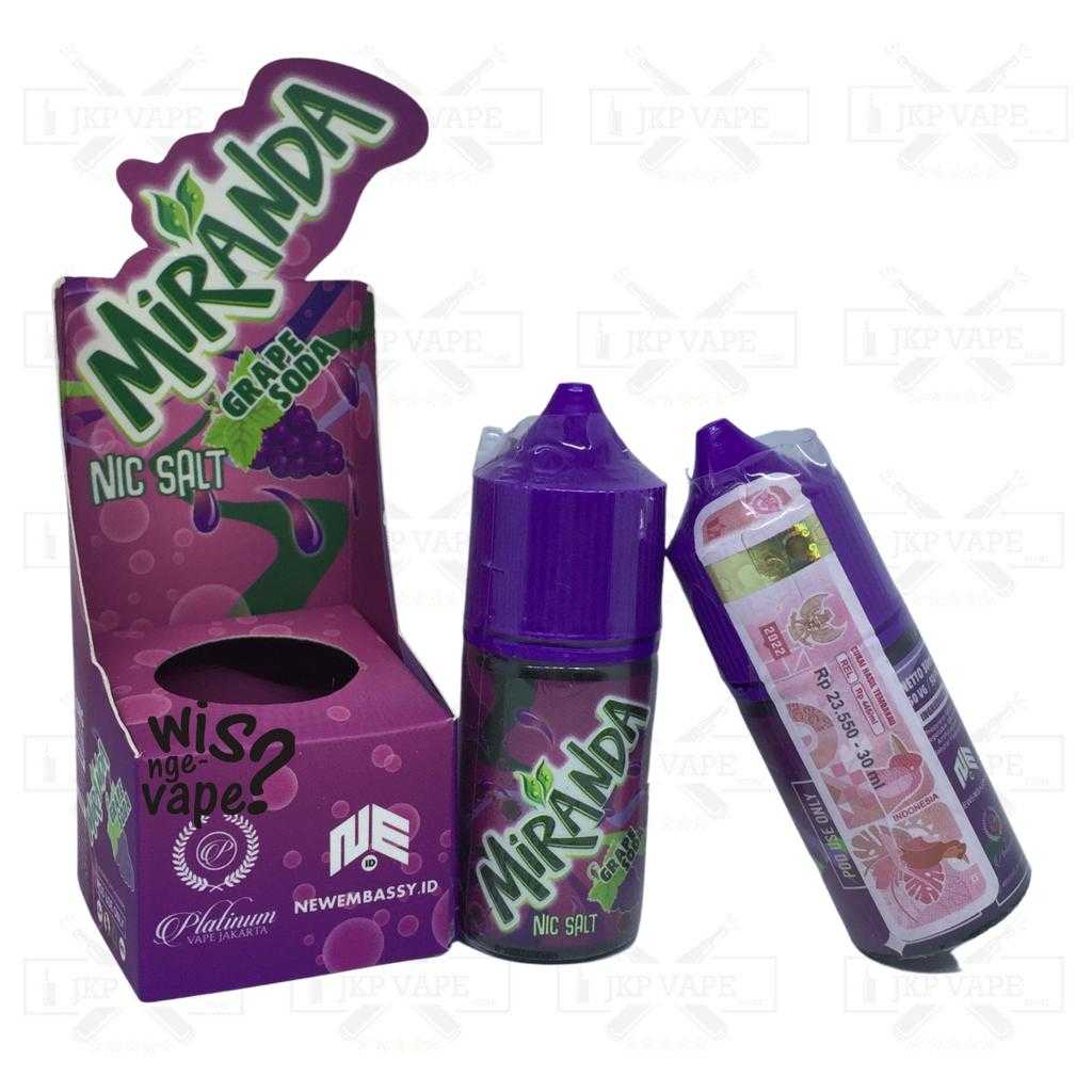 Jual Miranda Grape Soda 30ml - Salt Nic Liquid Vape by Platinum